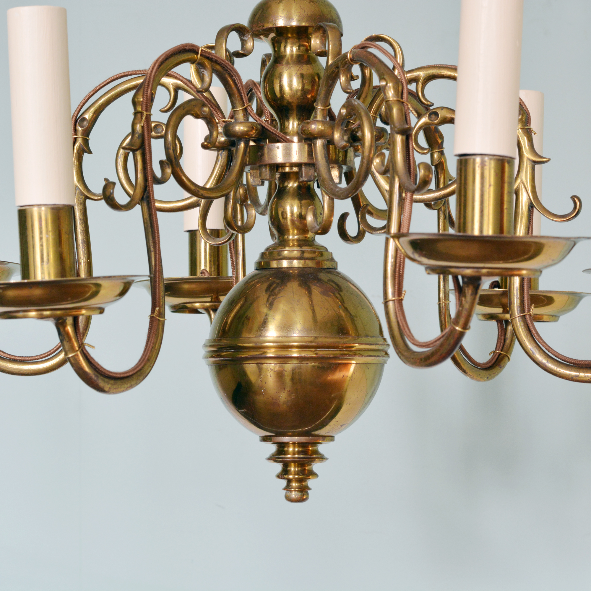 Dutch style brass chandelier Dutch style brass chandelier